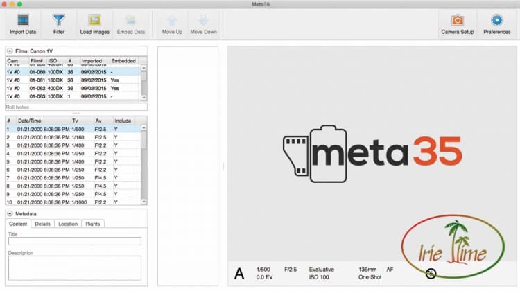Metadata from your film camera: Review of Meta35 – My Irie Time